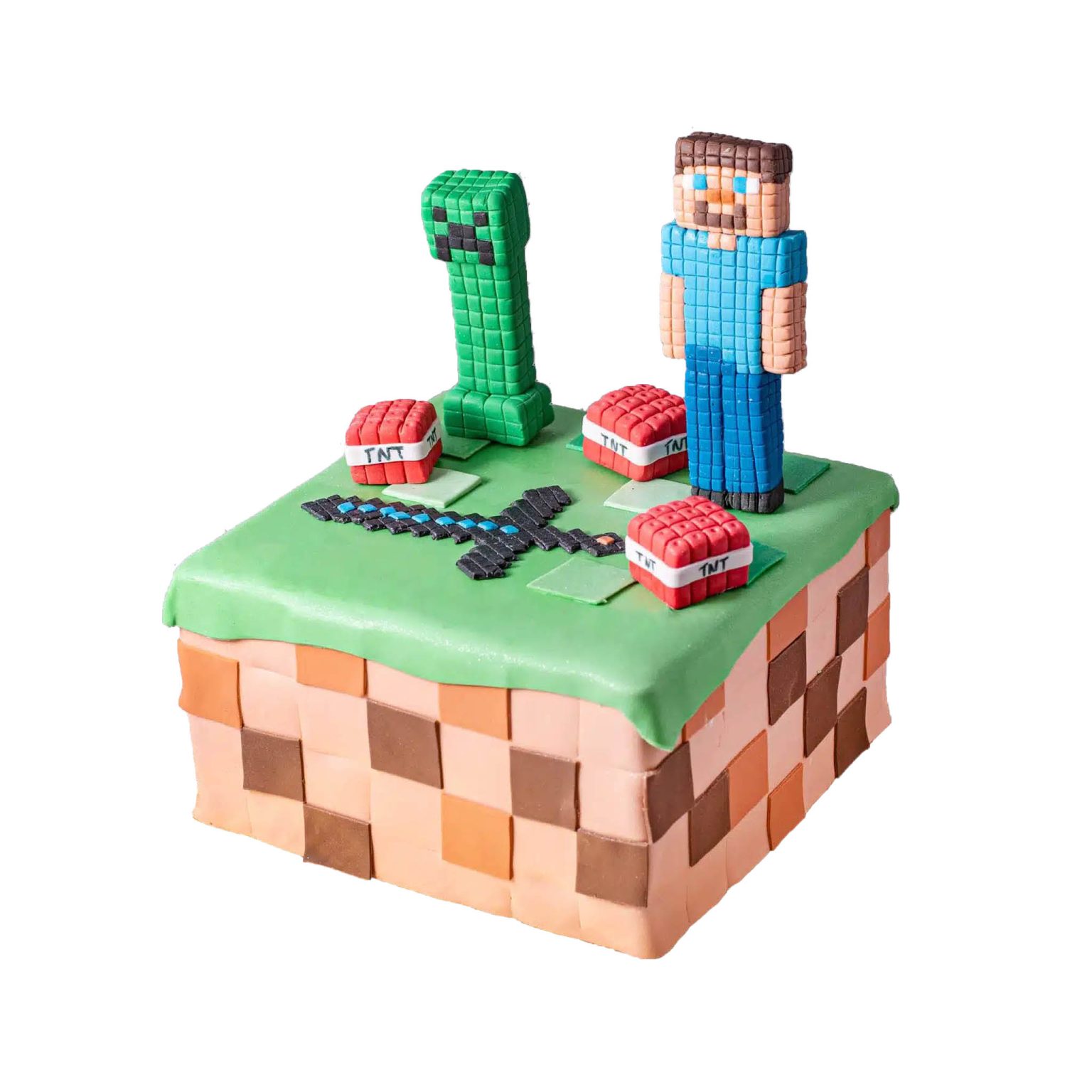 Tort dziecięcy Minecraft D03 - Piekarz, Cukiernik - tradycja od pokoleń!